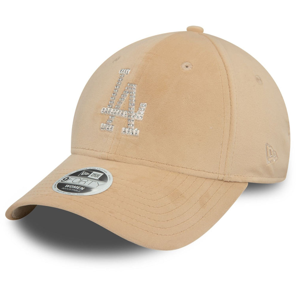 New Era 9Forty Damen Cap - VELOUR DIAMANTE LA Dodgers beige N: 00493 – MOROCCANBULLSTORE